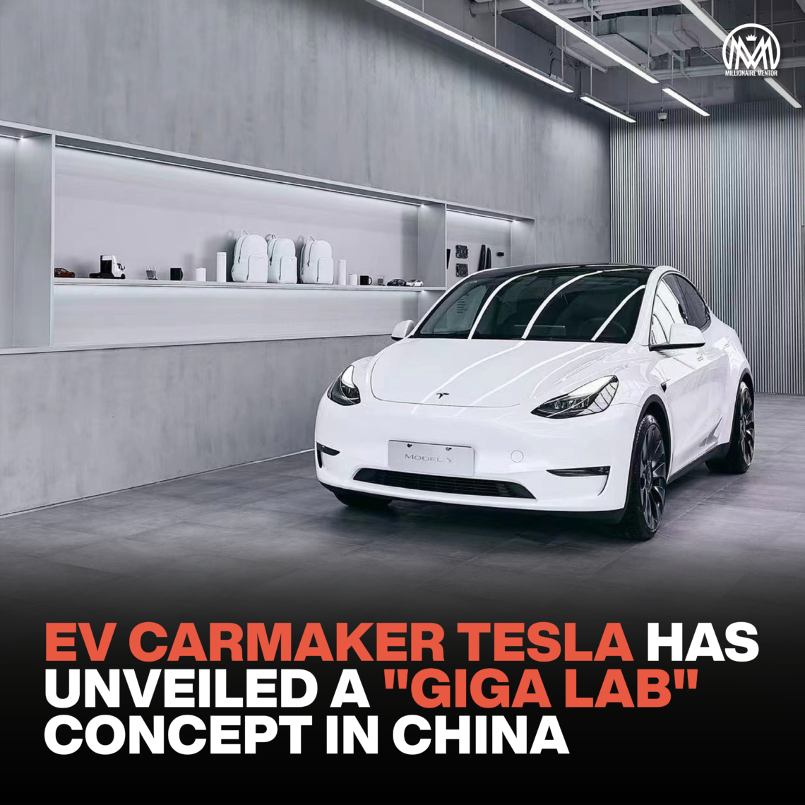 Latest Tesla concept store in China can build cars in 45 seconds.