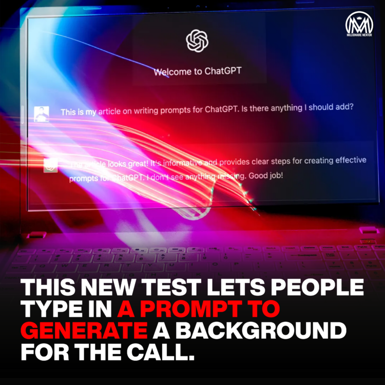 Google is experimenting with AI background on Meet.