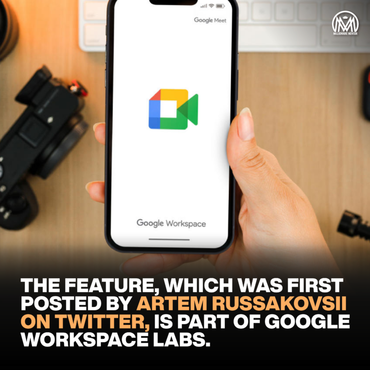 Google is experimenting with AI background on Meet.