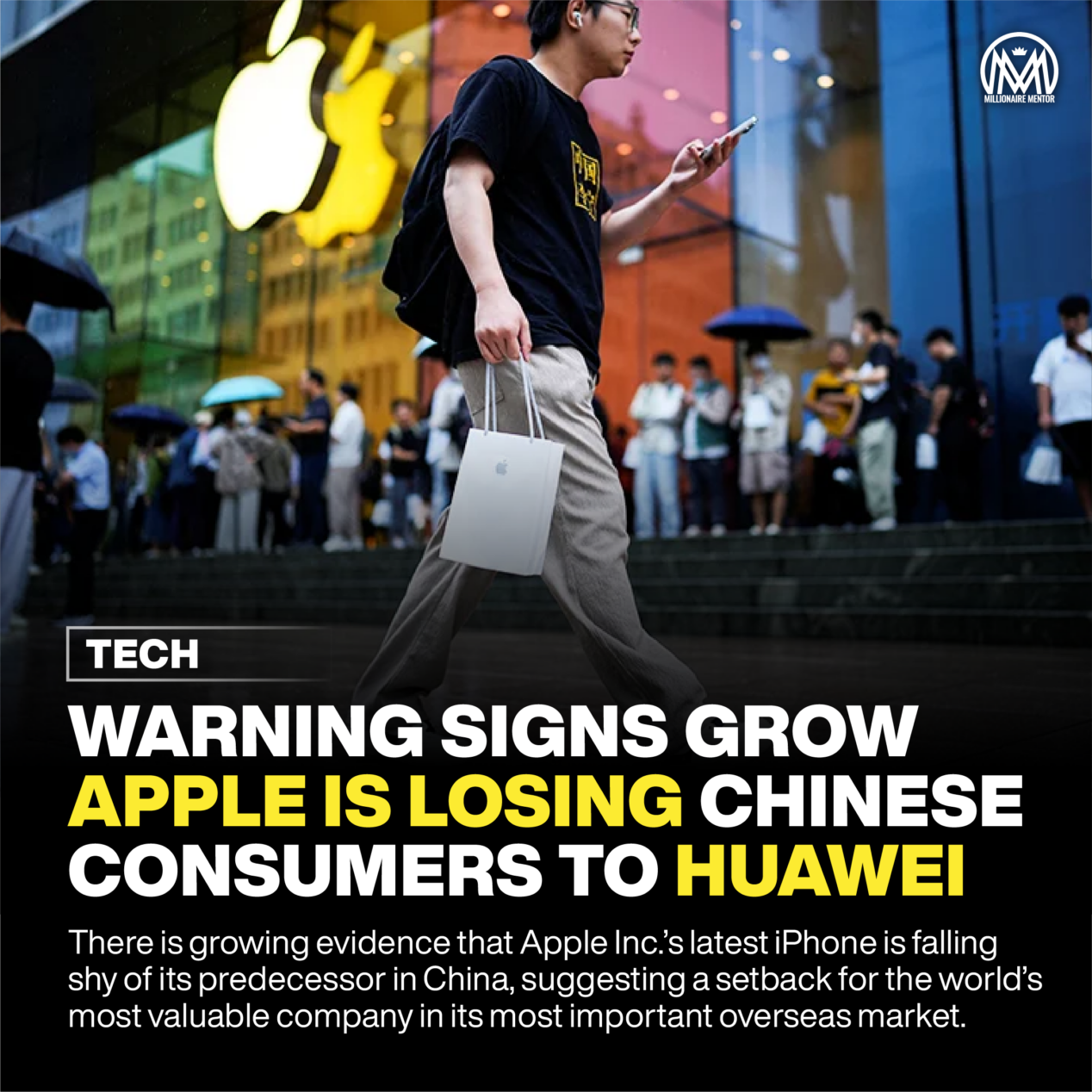 Warning Signs Apple Is Losing Chinese Consumers to Huawei.