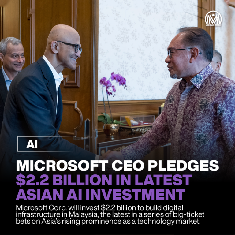 Microsoft CEO Pledges $2.2B in Latest Asian AI Investment
